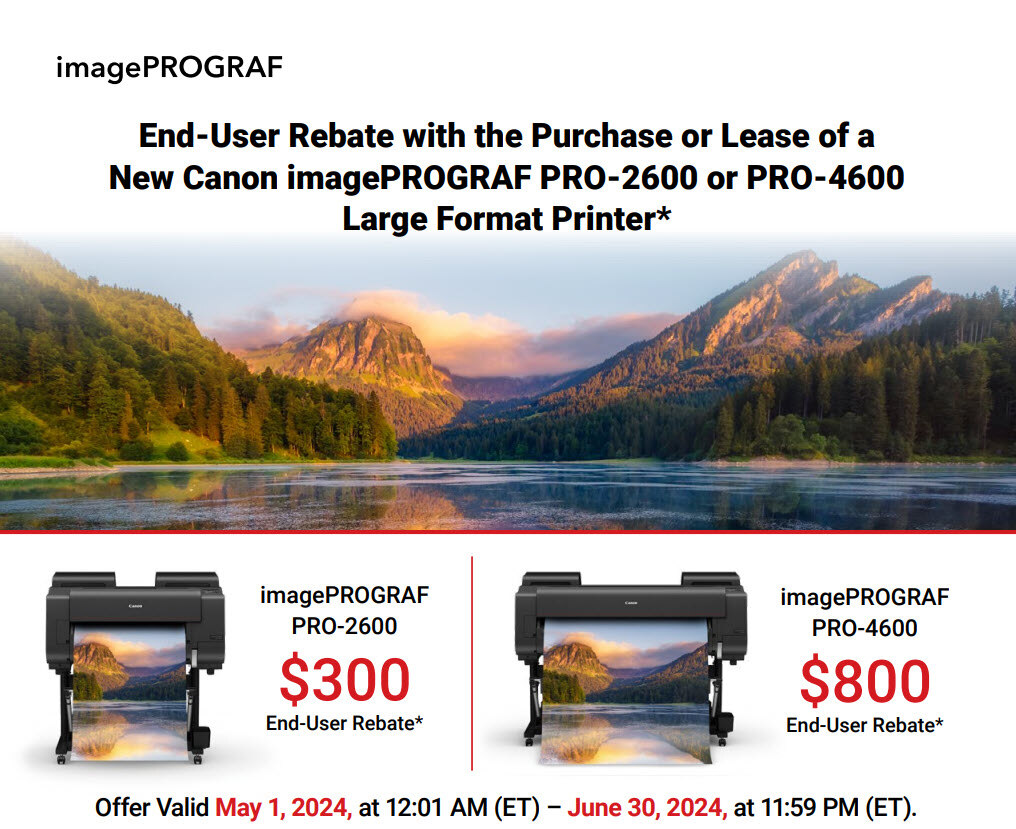 Canon Plotter Promotions - Upgrade and Save